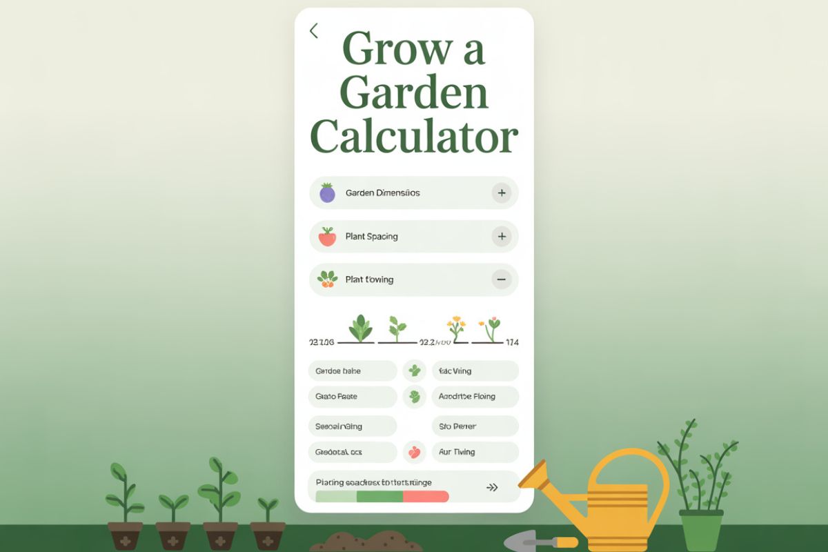 Grow A Garden Calculator: Size, Yield & Water Needs